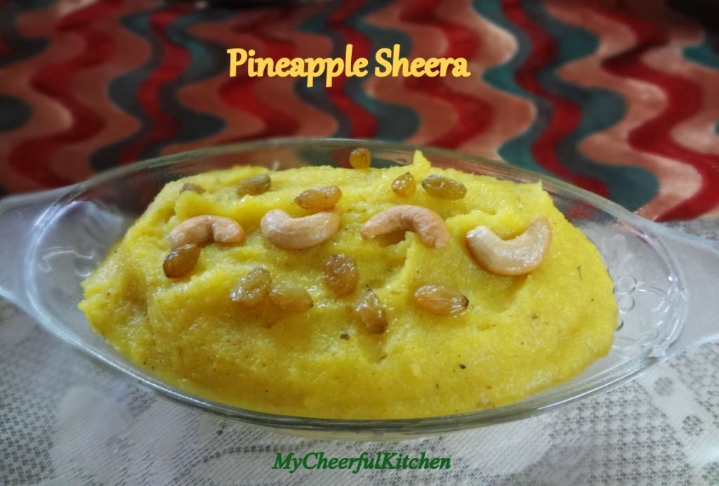 My Cheerful Kitchen: Pineapple Sheera | Pineapple Pal Kesari