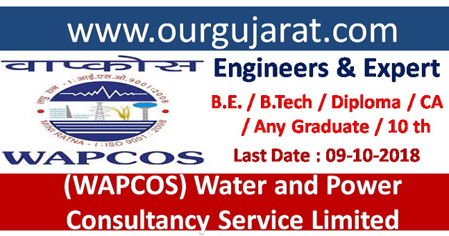 WAPCOS Recruitment 2018 for Engineers and Experts for Various Project ...