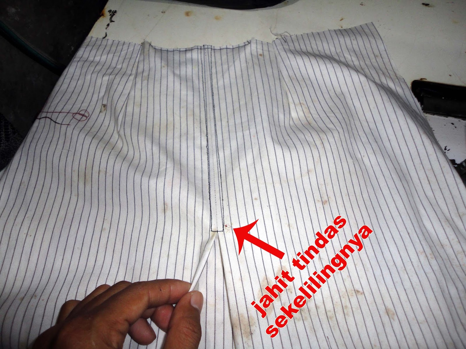 pola rok lipit hadap dan keterangan cara menjahitnya