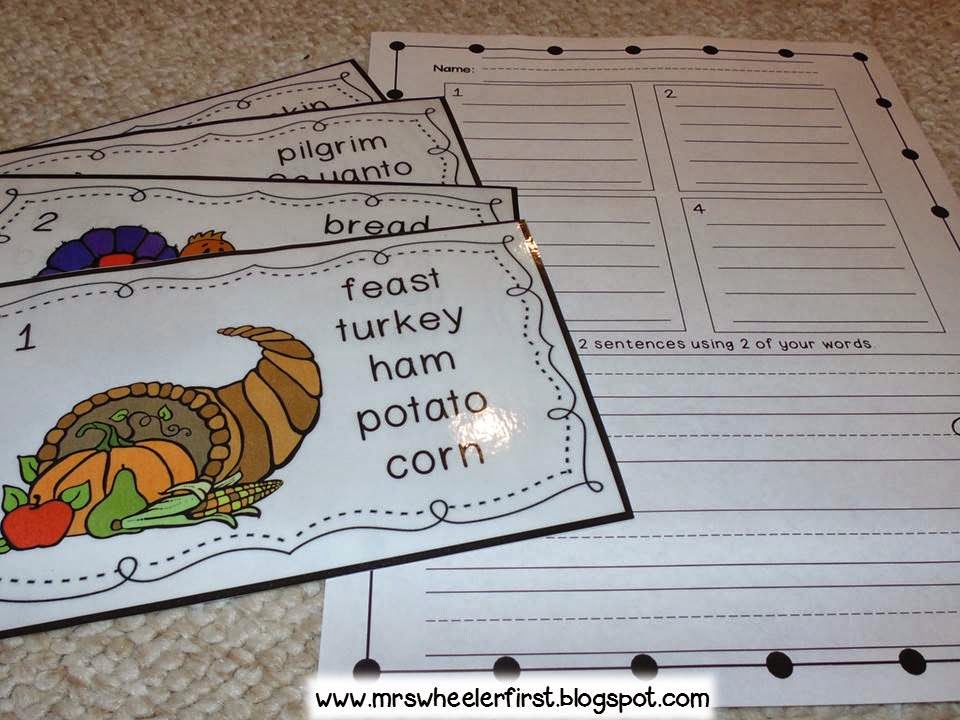 Mrs. Wheeler's First Grade Tidbits: Thanksgiving Literacy Centers