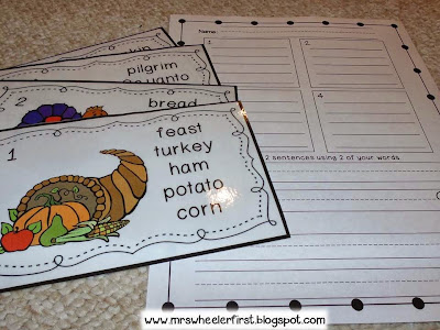 Mrs. Wheeler's First Grade Tidbits: Thanksgiving Literacy Centers