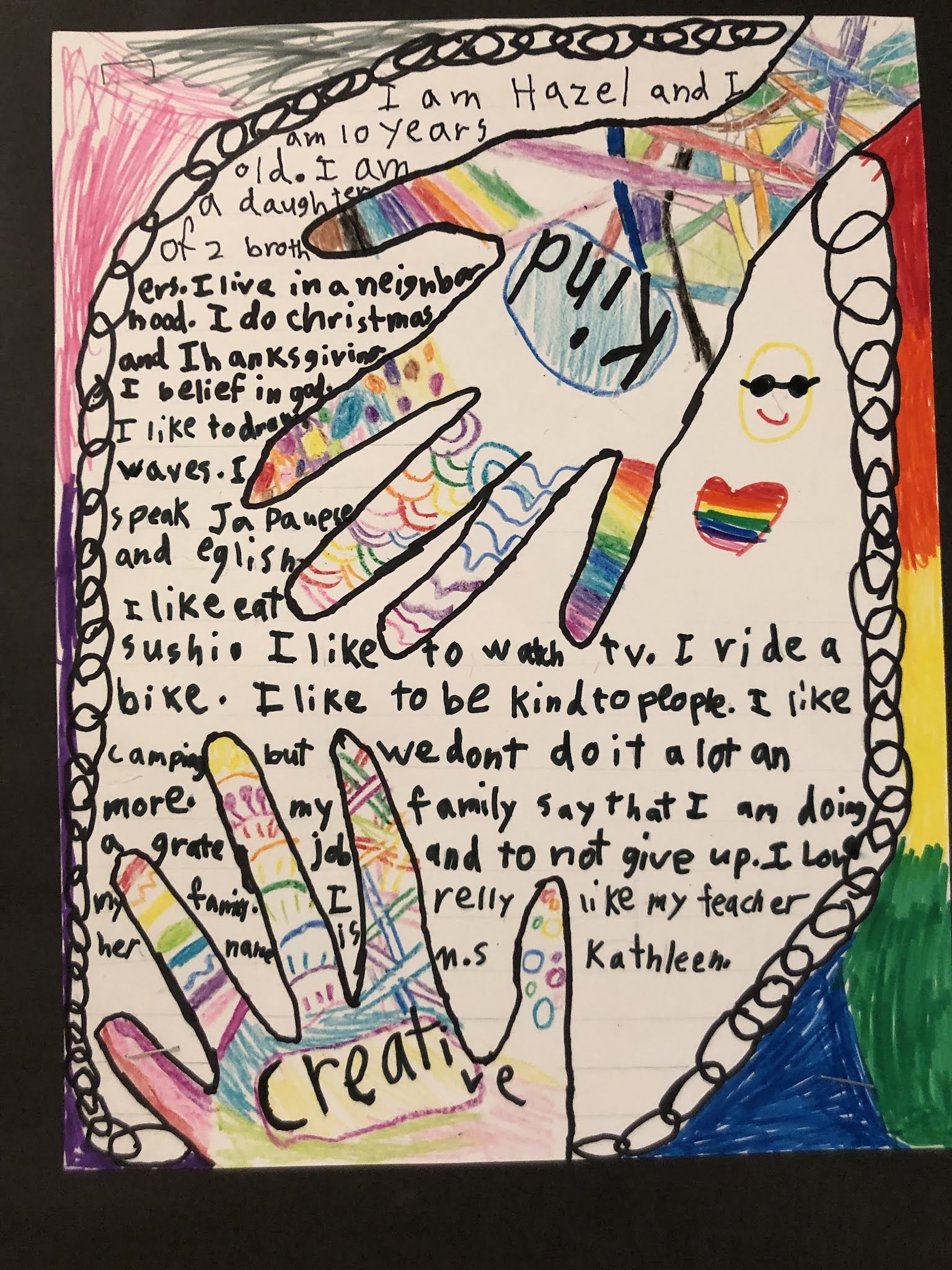 Ms Kathleen's Explorers: Identity Hands