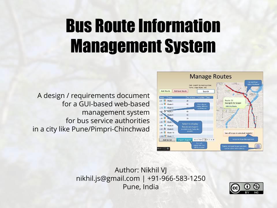 Blog Trek, the next generation: Project to make managing bus routes ...