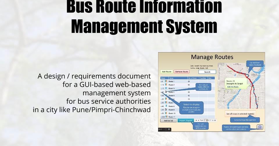 Blog Trek, the next generation: Project to make managing bus routes ...