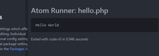 Easy Programming: How to configure PHP in atom-runner Easy Programming: How to configure PHP in atom-runner