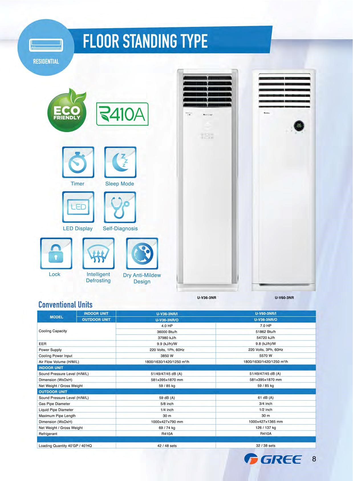 MaximaxSystems.com: GREE SPLIT FLOOR AIRCON - CONVENTIONAL