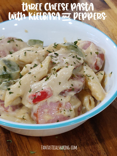 Fantastical Sharing of Recipes: Three Cheese Pasta with Kielbasa and ...