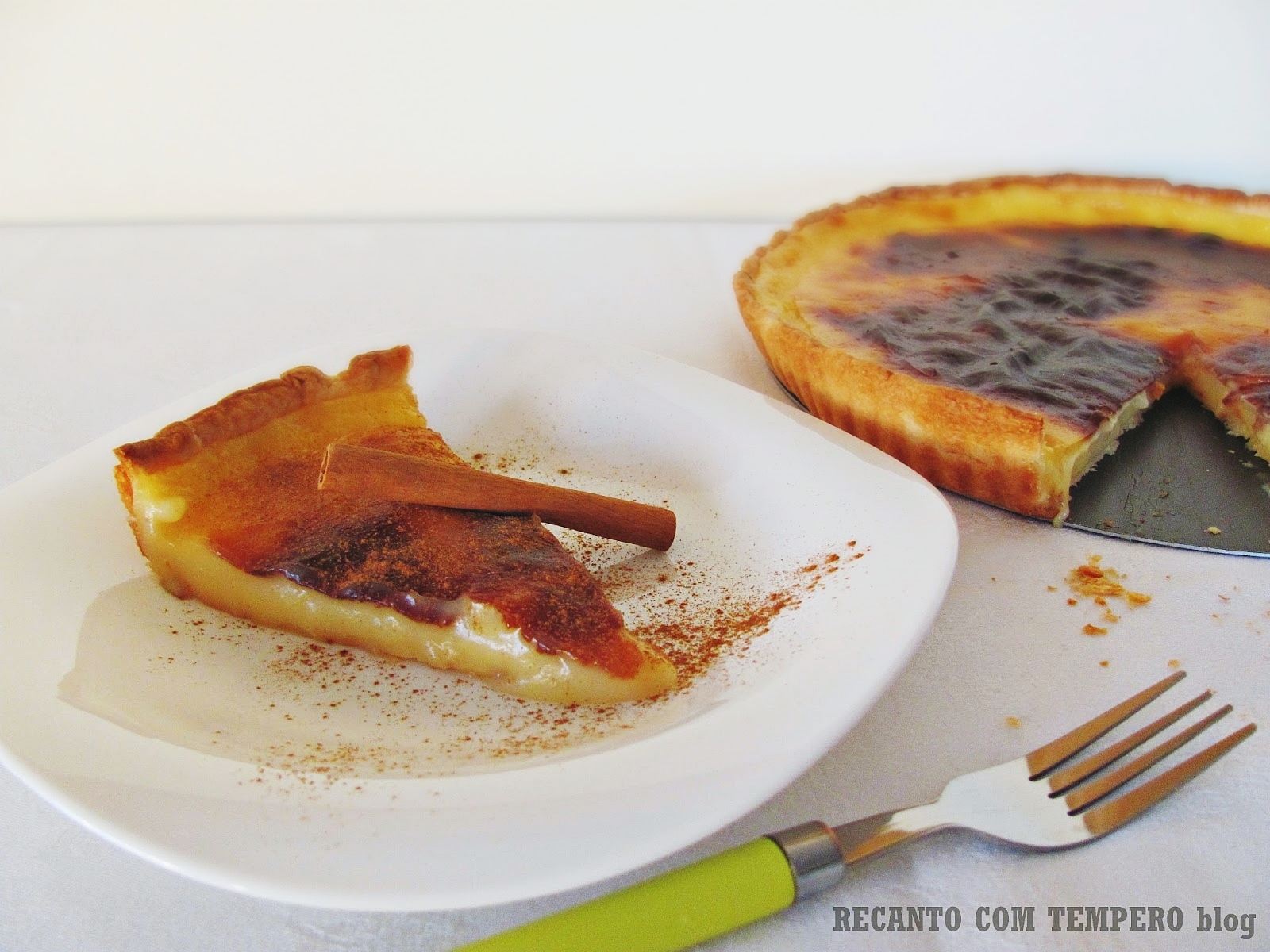 Tarte de nata {com massa quebrada}