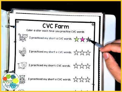 Apples to Applique: Phonemic Awareness Task Cards for CVC Words