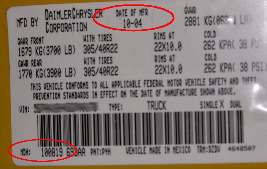 JEEP QUEST: Jeep Certification Label