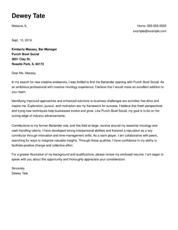 Cover Letter Resume Format - Formal Letters