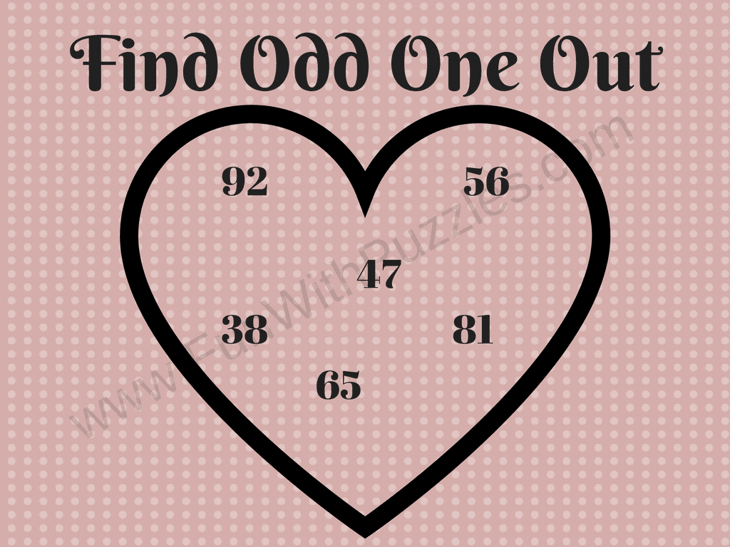 Odd One Out Number Puzzles for Kids, Teens and Adults