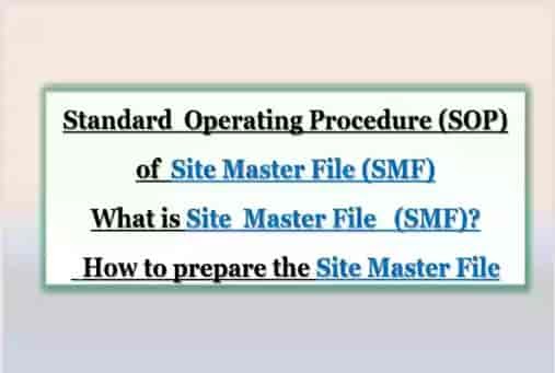 Site Master File (SMF) Preparation Guidelines - Pharmaceutical Guidelines