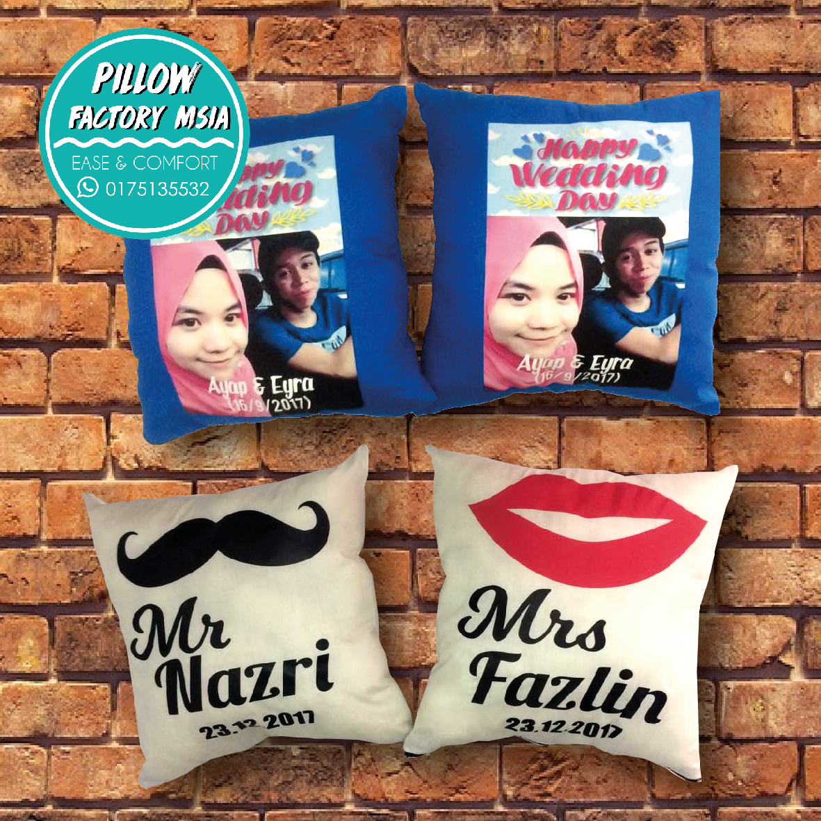 Bantal print design sendiri dari Malaysia - Bantal Printing Murah