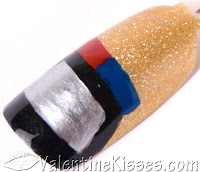 Valentine Kisses: Police inspired nail art (7 designs)