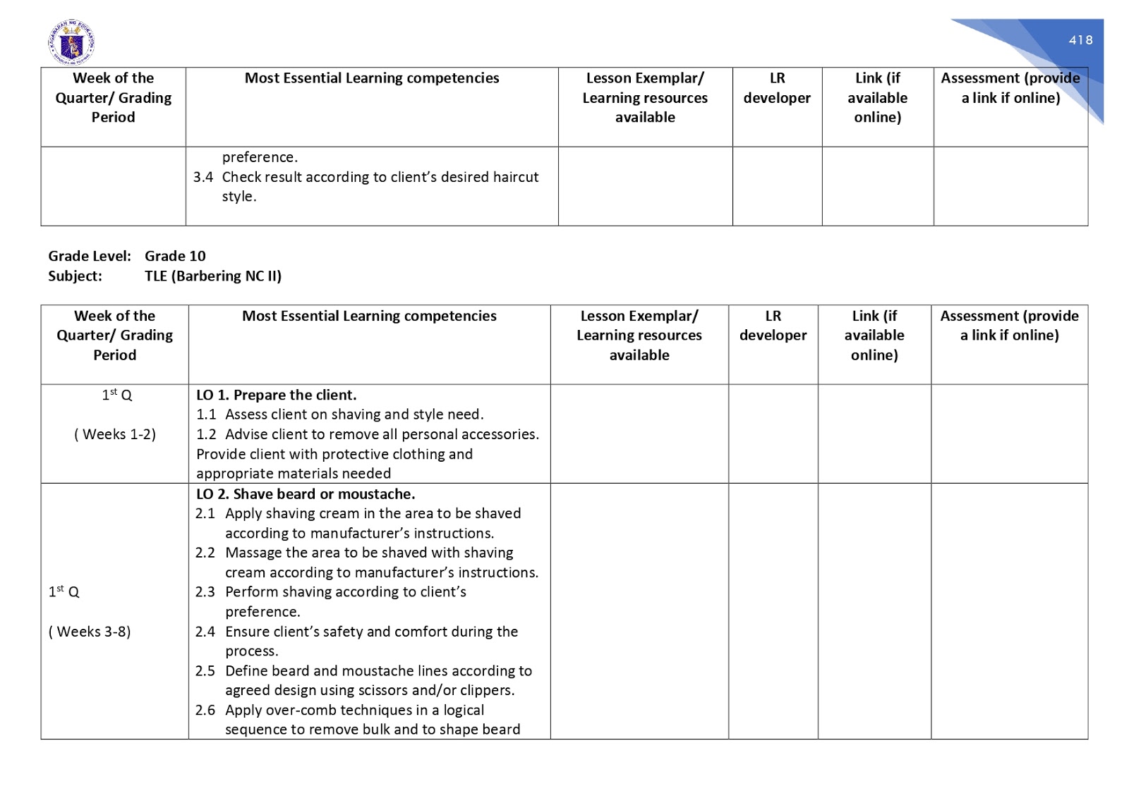 DepEd Memos, Orders & Results: Most Essential Learning Competencies in ...