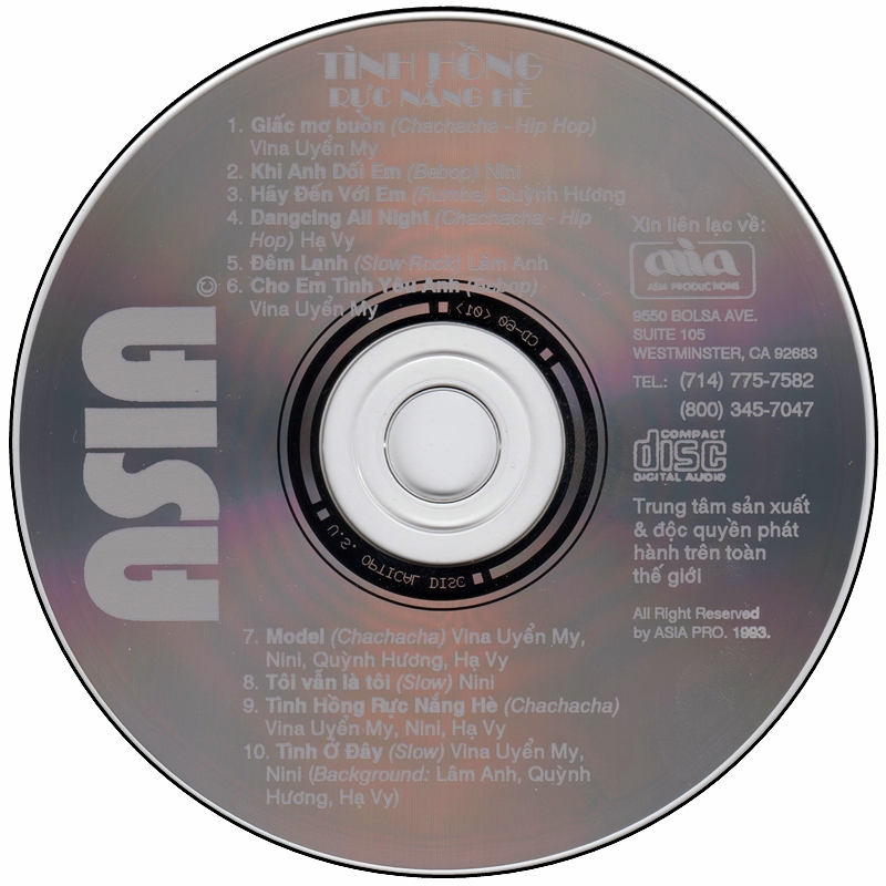 Asia CD 58 - Tình Hồng Rực Nắng Hè ~ Cover Nhạc Việt