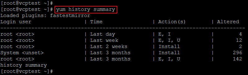 Information Technology How To Guides: How To Manage Yum History