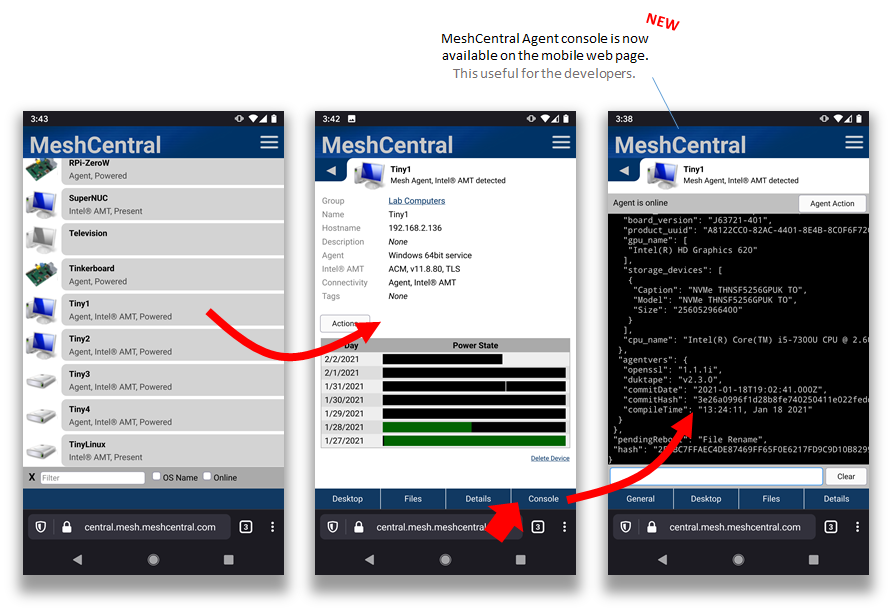 MeshCentral - Thermals, Windows Security, Guest Links, Messenger, Agent ...