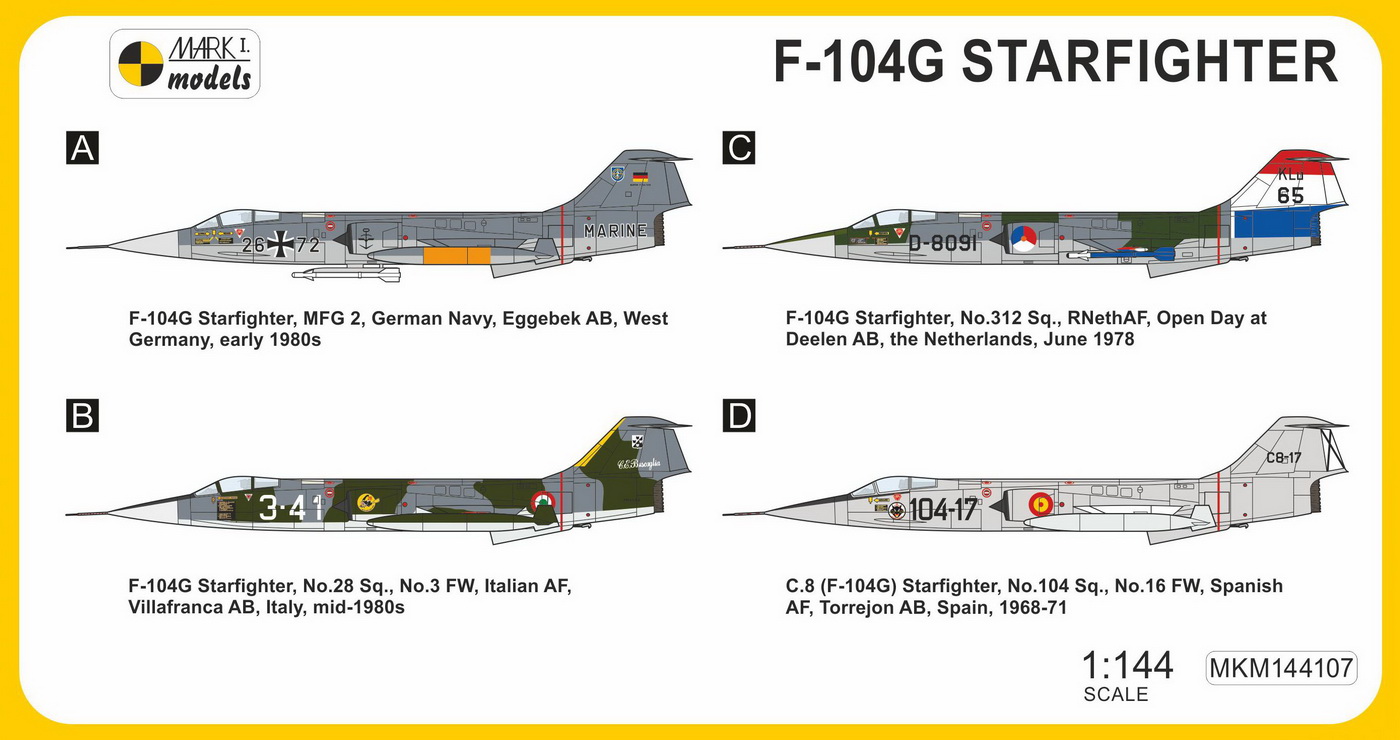Kampfgruppe 1/144: 1/144 Lockheed F-104G Starfighter 'In Europe' (2in1 ...