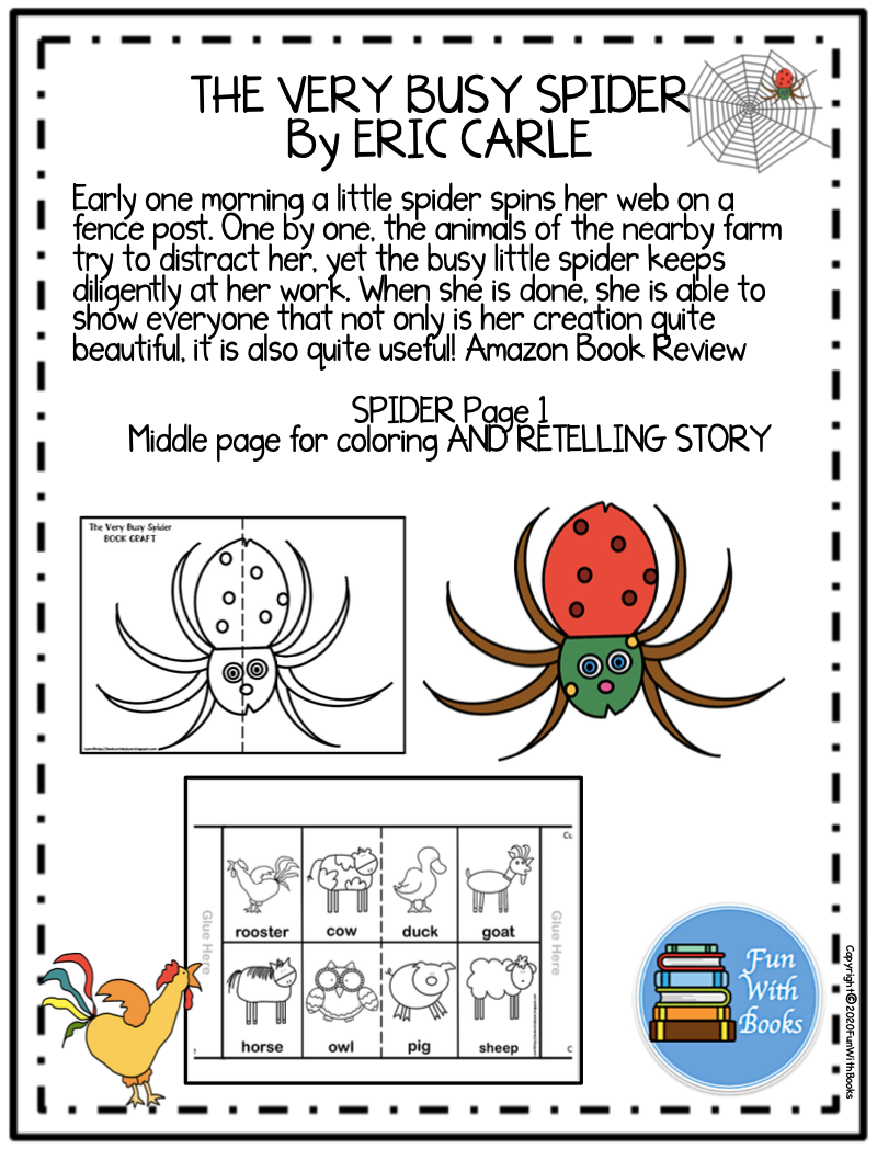 THE VERY BUSY SPIDER BOOK CRAFT ~ Book Units by Lynn