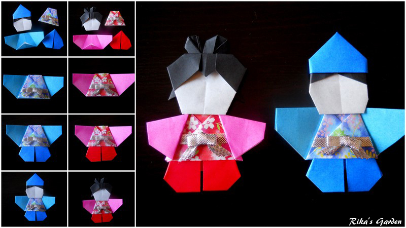 Rika's Garden: ★TANABATA★ Tutorial Origami - Orihime & Hikoboshi