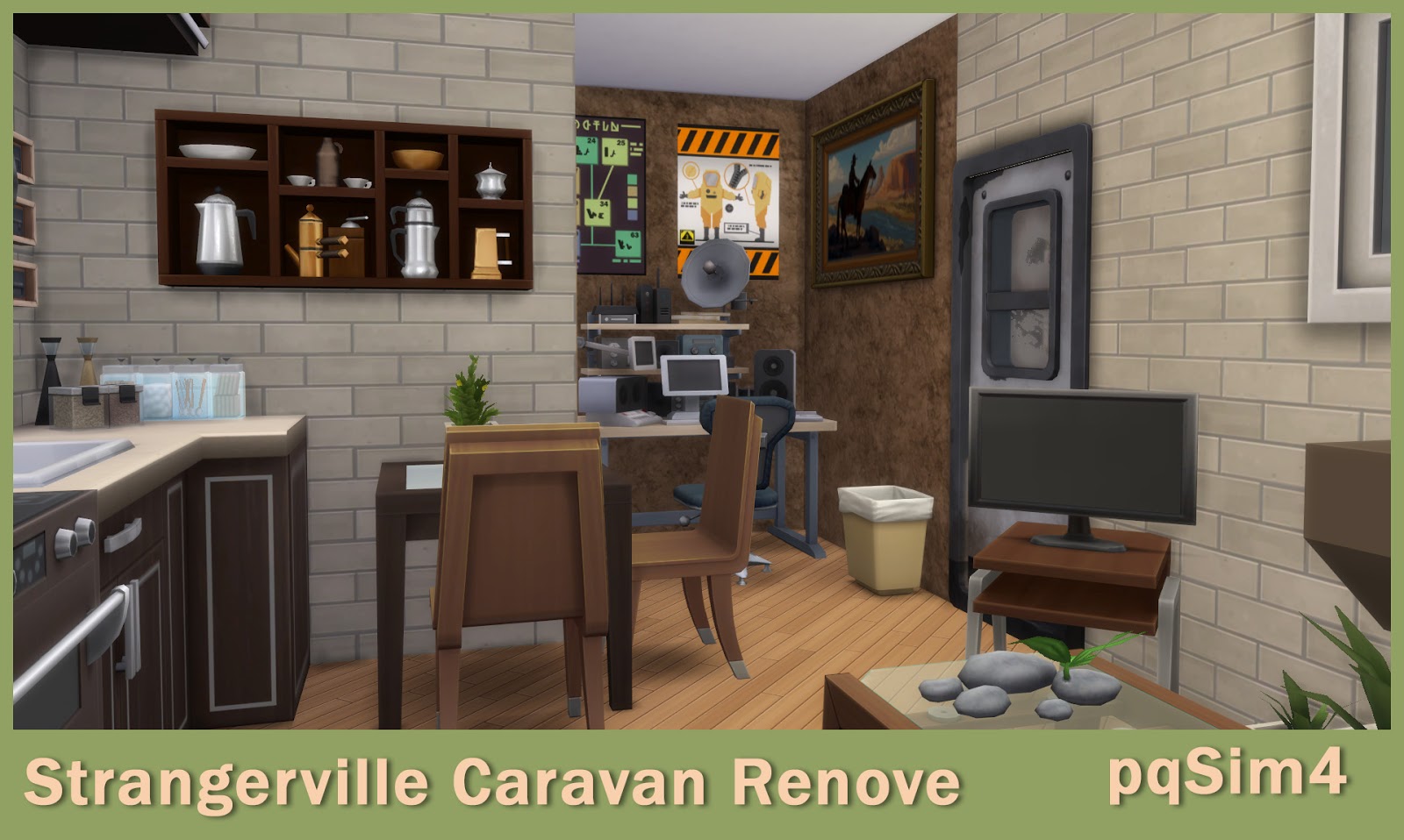 No CC Strangerville Caravan Renove. Sims 4 Speed Build and Download.