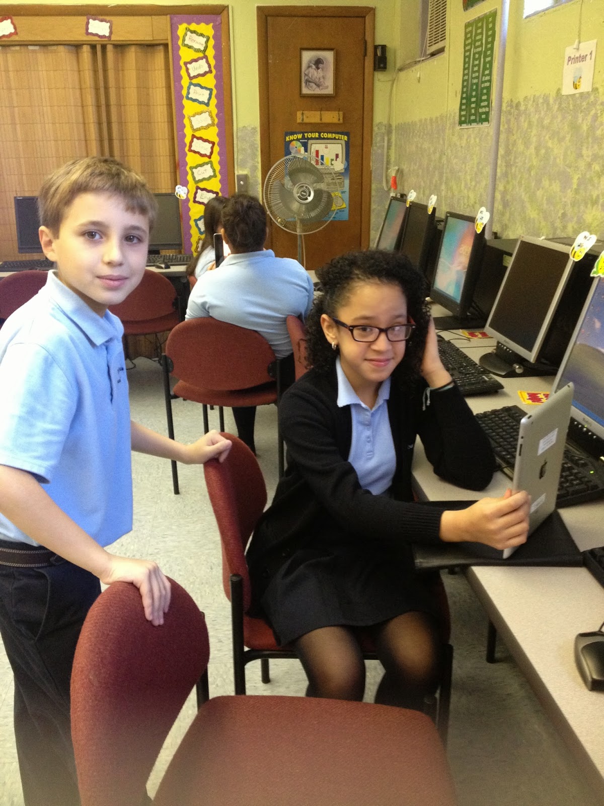 Our Lady of Peace School: 5th Grade Computer Class....