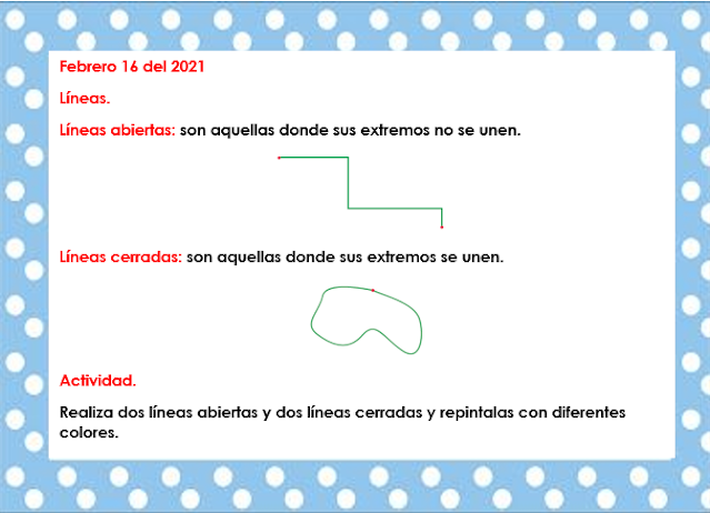 GEOMETRÍA: LÍNEAS ABIERTAS - LÍNEAS CERRADAS.