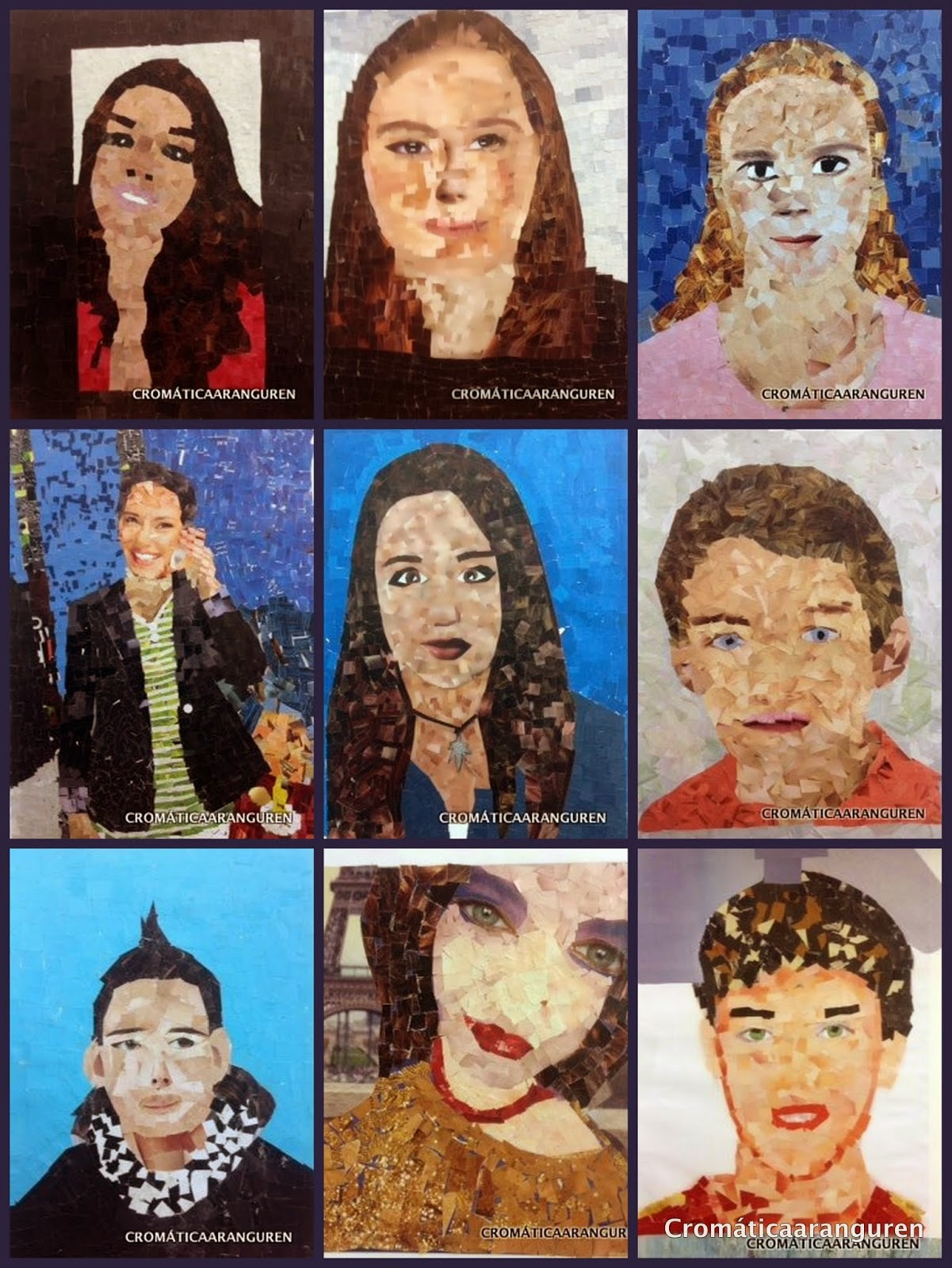 cromáticaaranguren: EL COLLAGE Y EL AUTORRETRATO