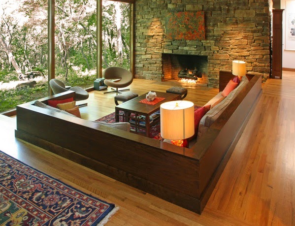 Gagner de l'espace avec des salons en contrebas ~ Décoration Salon ...