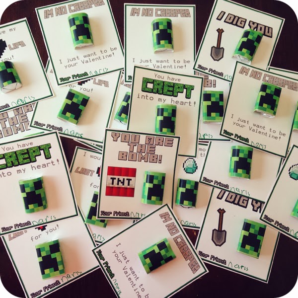 a champagne dream: Homemade Valentines: The Minecraft Edition