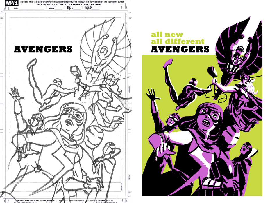 Michael Cho's sketchbook: Marvel Variant Covers - Batch 2