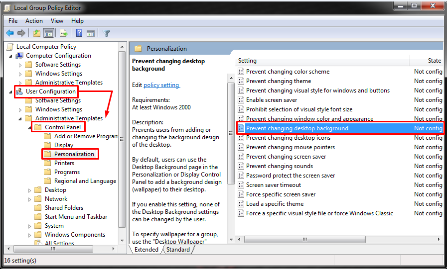 Cara Mengunci Wallpaper melalui GPEdit.msc - n4wtech
