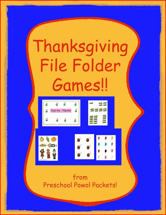 {FREE} Thanksgiving File Folder Games!! | Preschool Powol Packets