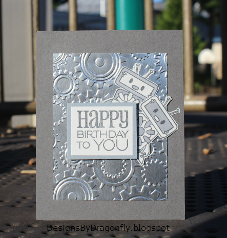 Designs by Dragonfly: Birthday Card ~ Bitty Bots