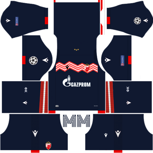 MM KITS FTS/DLS: ESTRELA VERMELHA / RED STAR BELGRADE (UCL) 19/20