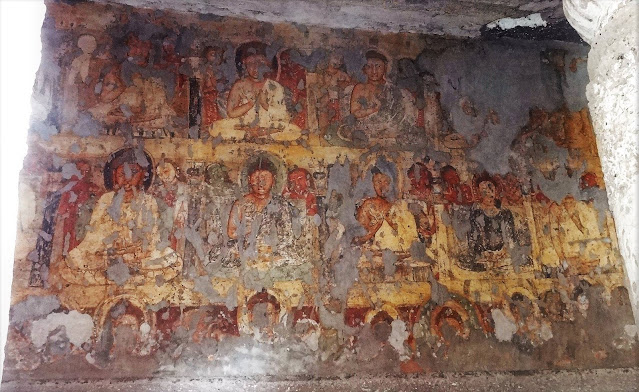 Ajanta Cave Temple 19 - History, Sculptures and Paintings