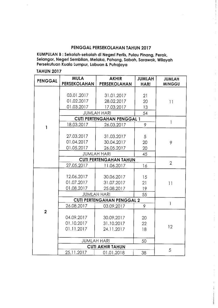 Malaysia School Holiday 2017 Pendidikan Malaysia malaysia-school-holiday-2017-pendidikan-malaysia