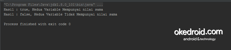 Belajar Mengenal Fungsi Equals String Pada Aktivitas Java - Java Media Kita