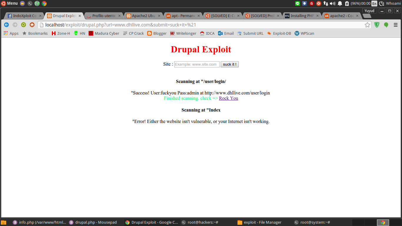 Exploit Drupal Core 7.x Auto SQL Injection dan Upload Shell