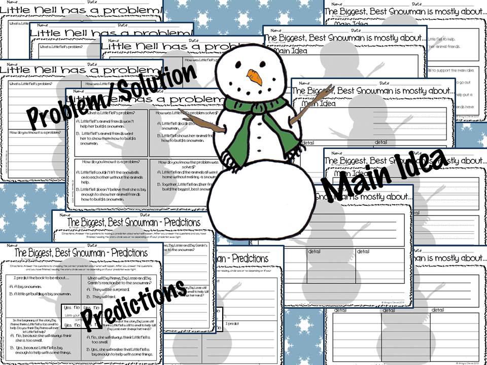 The Biggest, Best Snowman by Margery Cuyler - Teaching Ideas | The ...