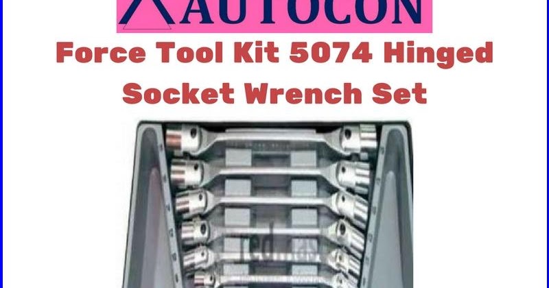 Force Tool Kit 5074 Hinged Socket Wrench Set