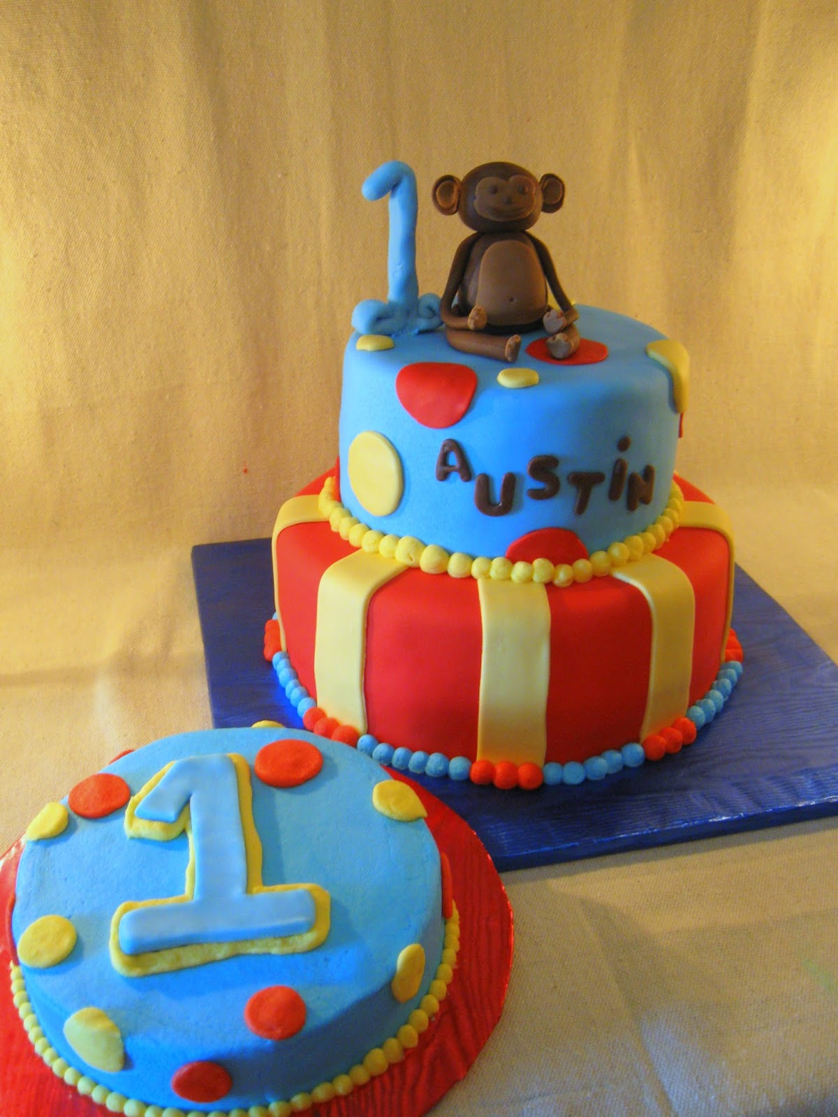 Just Add Cake: Monkey cake 1st birthday