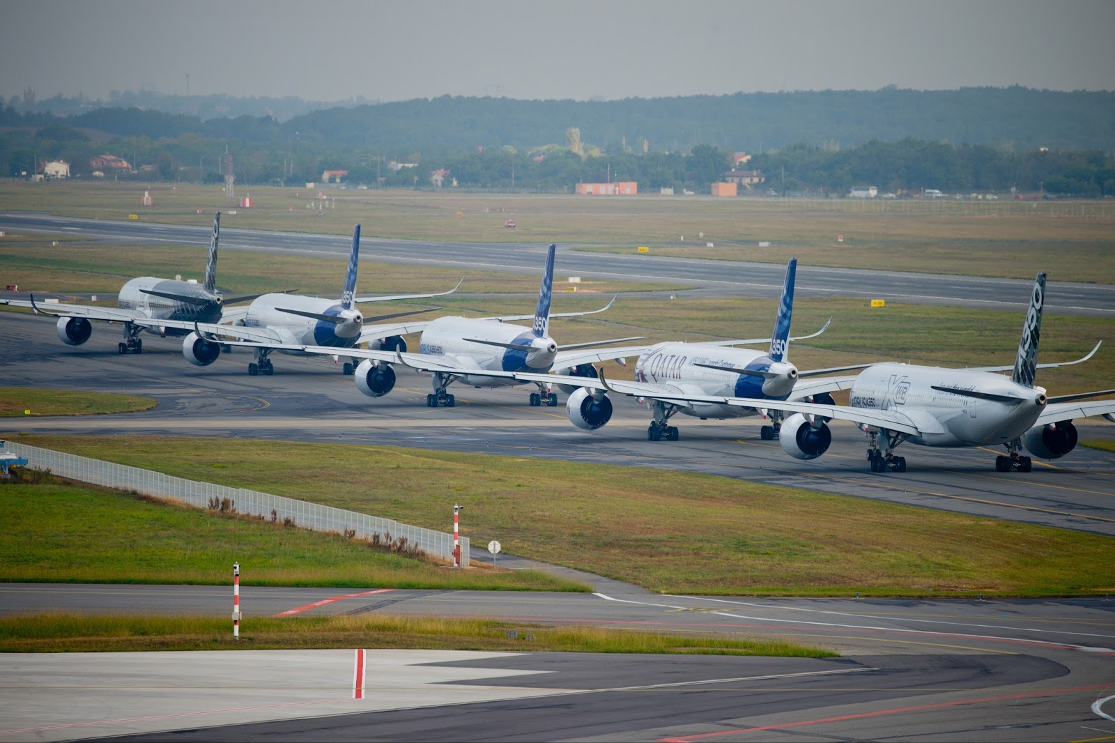Airbus A350-900 XWB Lined Up Just Before Takeoff Aircraft Wallpaper ...