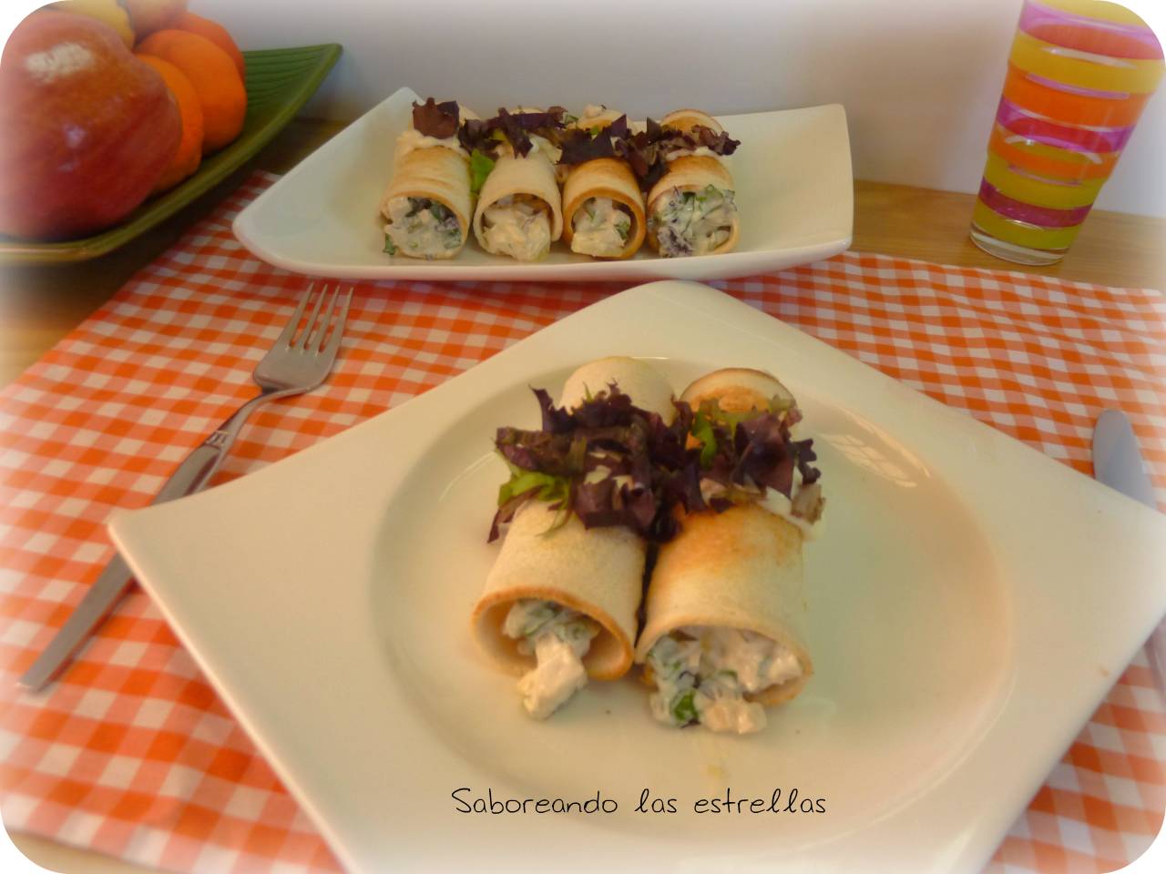 Cannoli de ensalada de pollo | Saboreando las estrellas