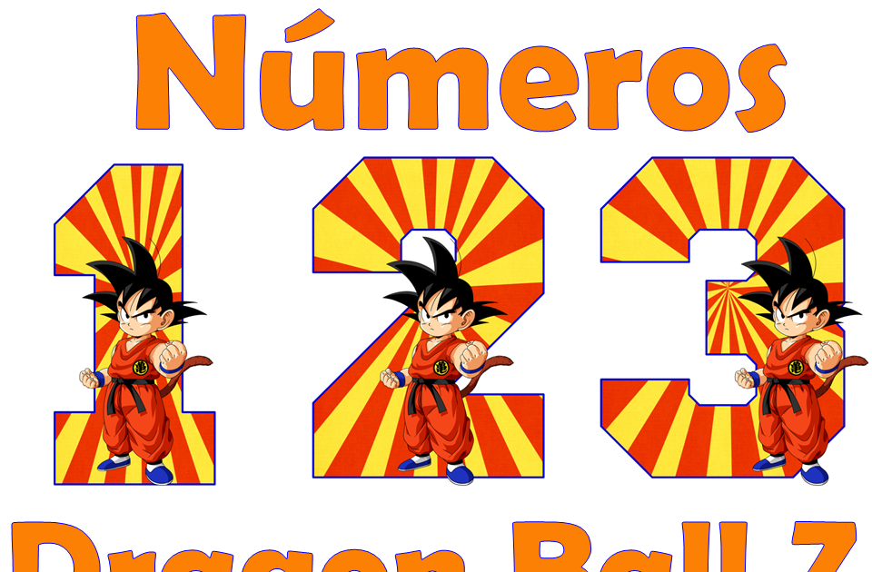 Kits imprimibles gratis : Números de Dragon Ball Z