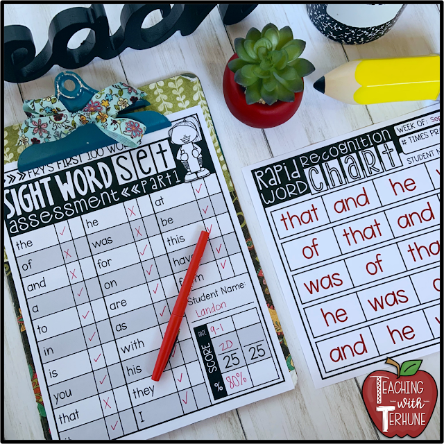 Teaching With Terhune: Sight Word Assessments for RTI/Progress Monitoring