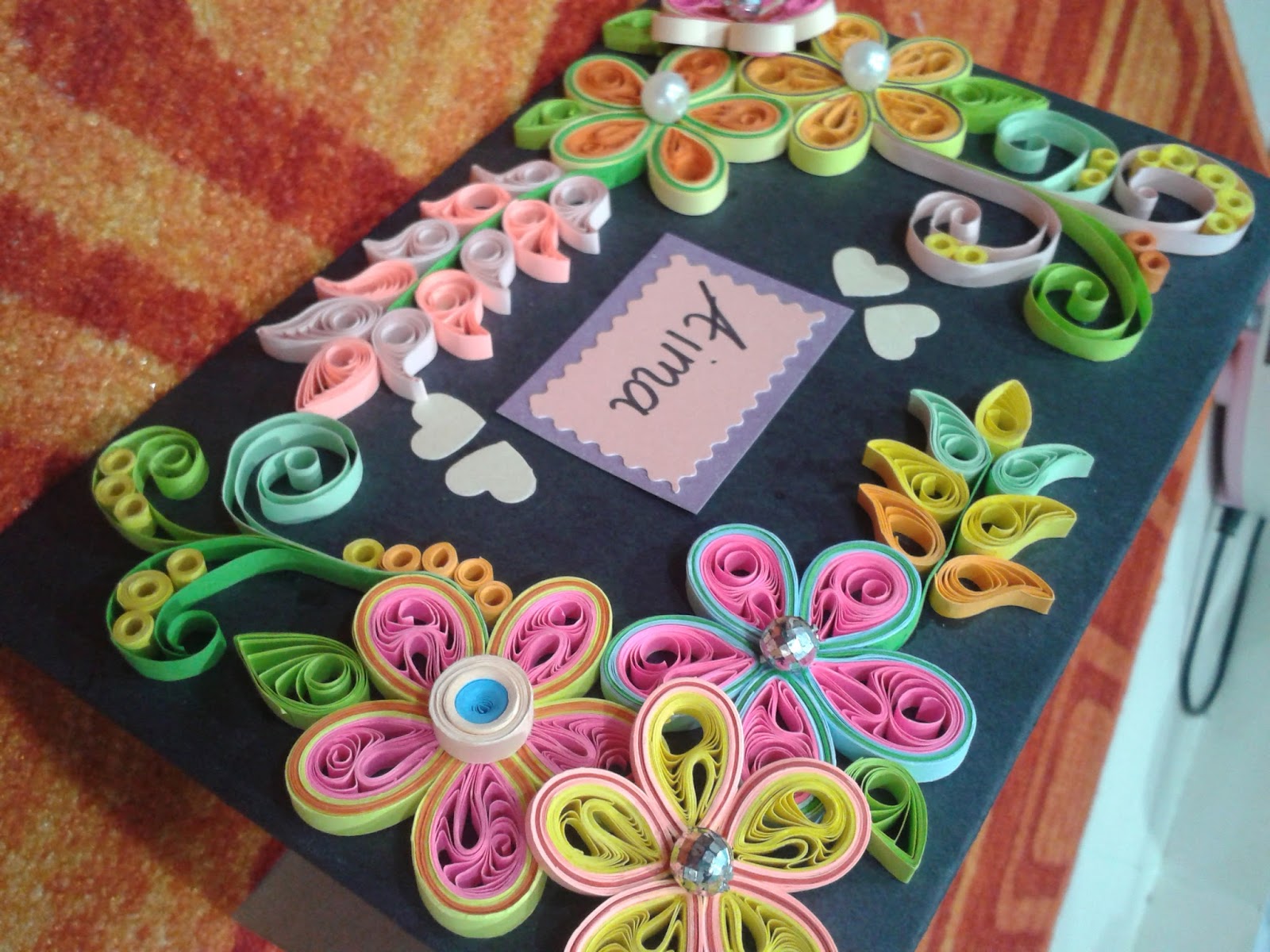 Aizara Artz: KAD QUILLING BUNGA BUAT SAHABAT