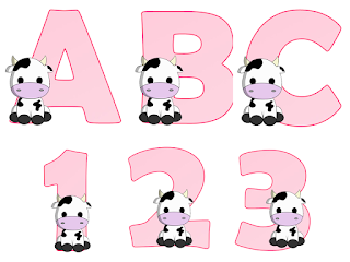 Kits imprimibles gratis : Alfabeto vaca